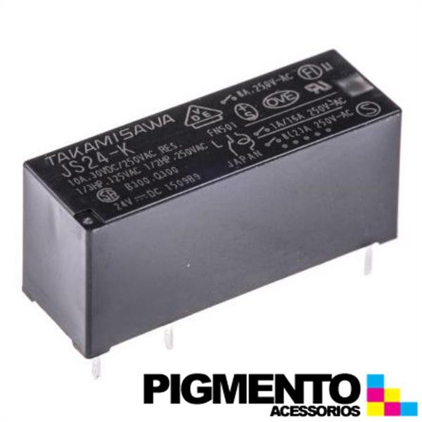 Relé 24VDC 8A SPDT (5 pinos) - Fujitsu JS-24N-K - Relés - Componentes ...